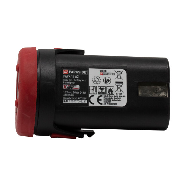 Parkside 12V Akku 2,0Ah PAPK 12 A2 Li-Ion Batterie EU für Geräte der ...